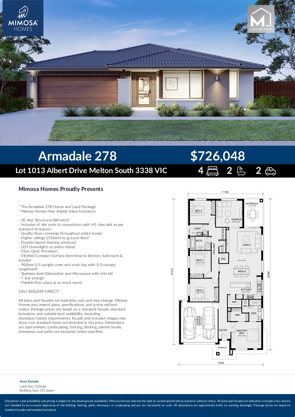 [Home Builder & Display Homes] Mimosa Homes | OpenLot